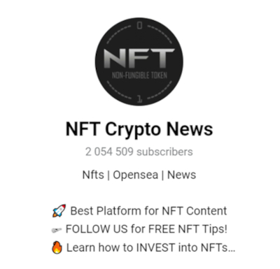 TOP 15 NFT Telegram channels