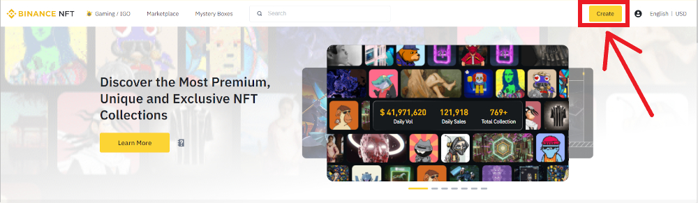 Binance Review NFT marketplace: Friendly interface for sell, buy NFT