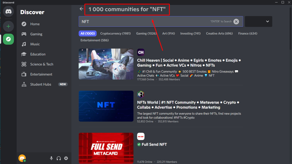 Promoting NFT on Discord